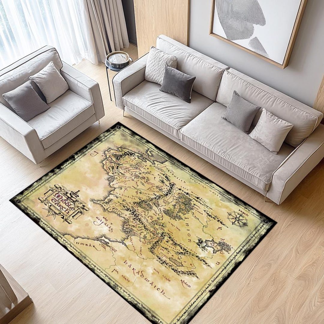 Lord of the Rings Rug, Lotr Rug, Lotr Carpet, Middle Earth Rug, Middle ...
