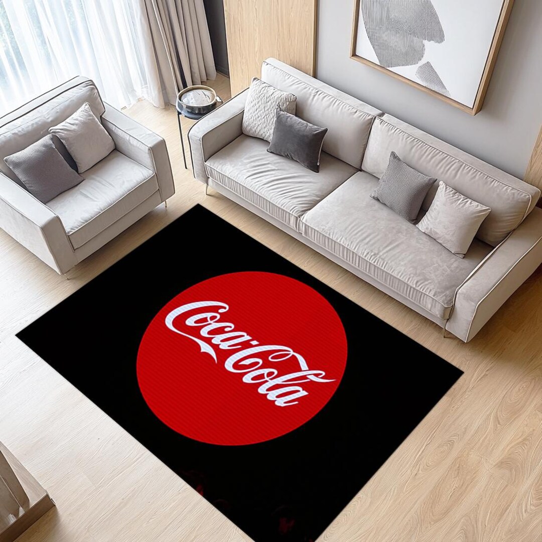 Coca Cola Rug: Retro Coke Carpet, Washable Non-slip Design - Etsy