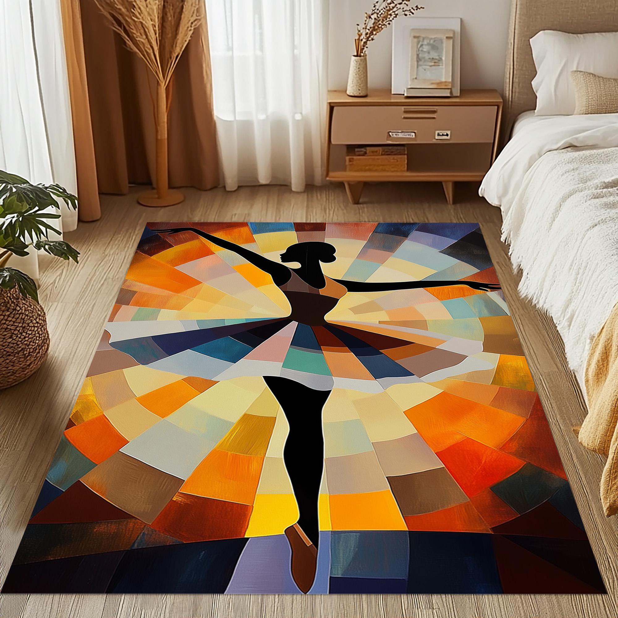 Ballerina Art Rug,dance Floor Mat,home Decor for Ballet Lovers Rug ...