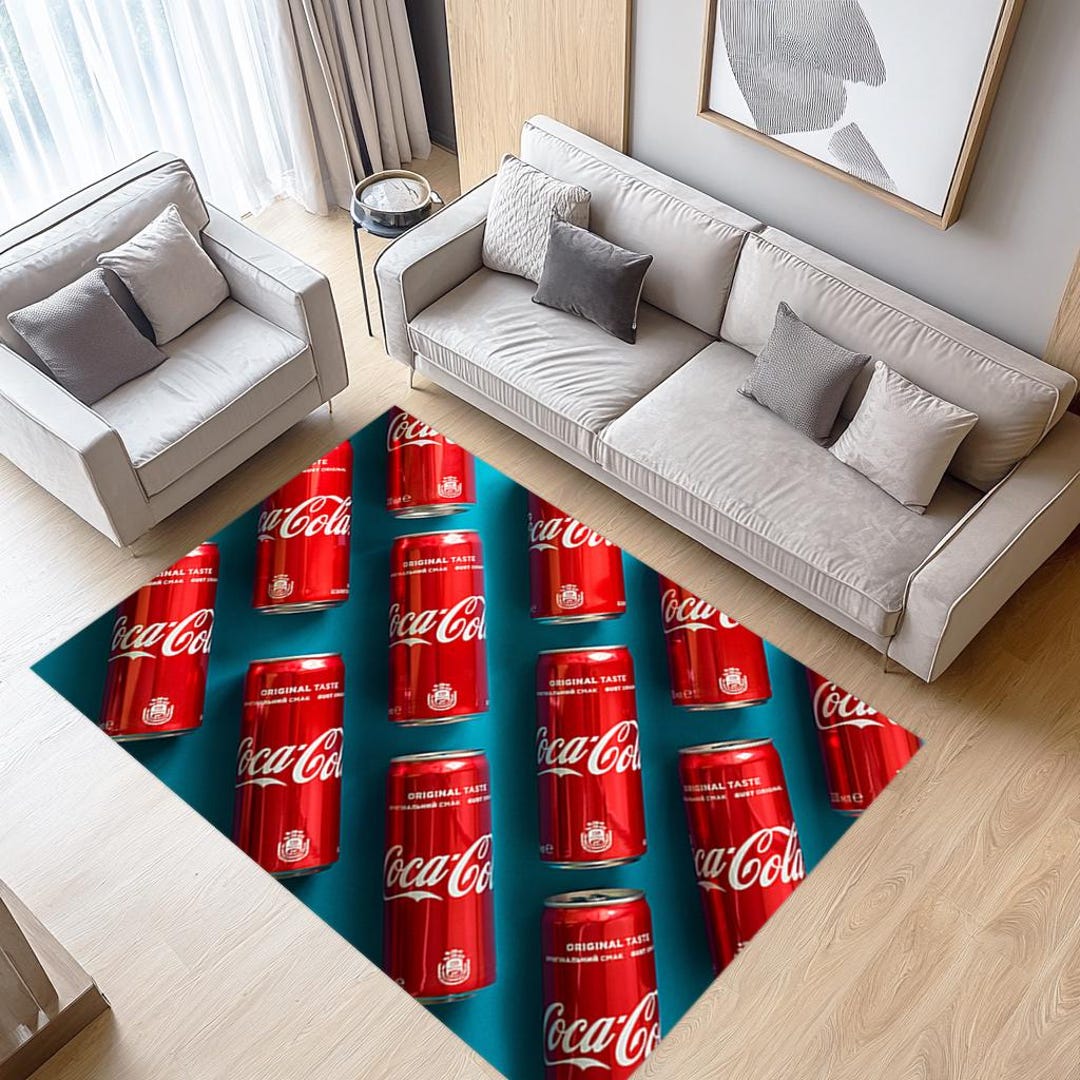 Coca Cola Rug, Coca Cola Carpet, Coca Cola Retro Rug, Coke Rug, Coke ...