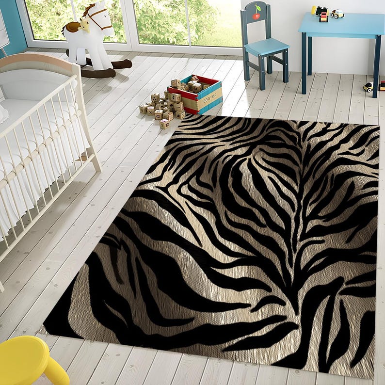 Zebra Print Pattern Rug, Zebra Print Pattern Print Carpet, Zebra Print ...