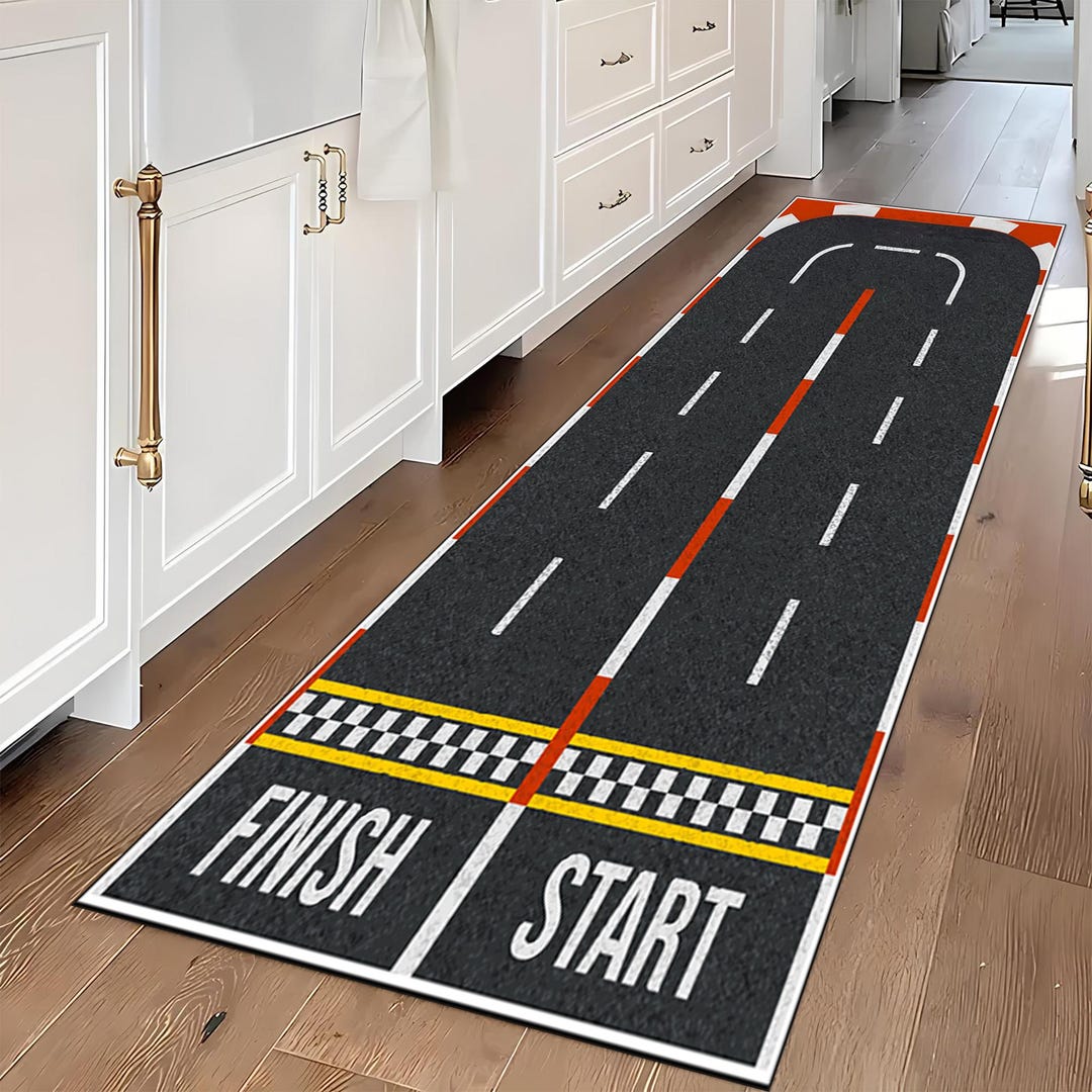 Start Line, Finish Line,racing Car Rug, Race Track Rug,hallway Rug,long ...