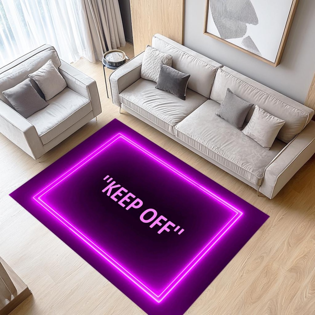 Purple Black Keep off Rug, Purple Rug, Keep off Rug, Keepoff Rug, for ...