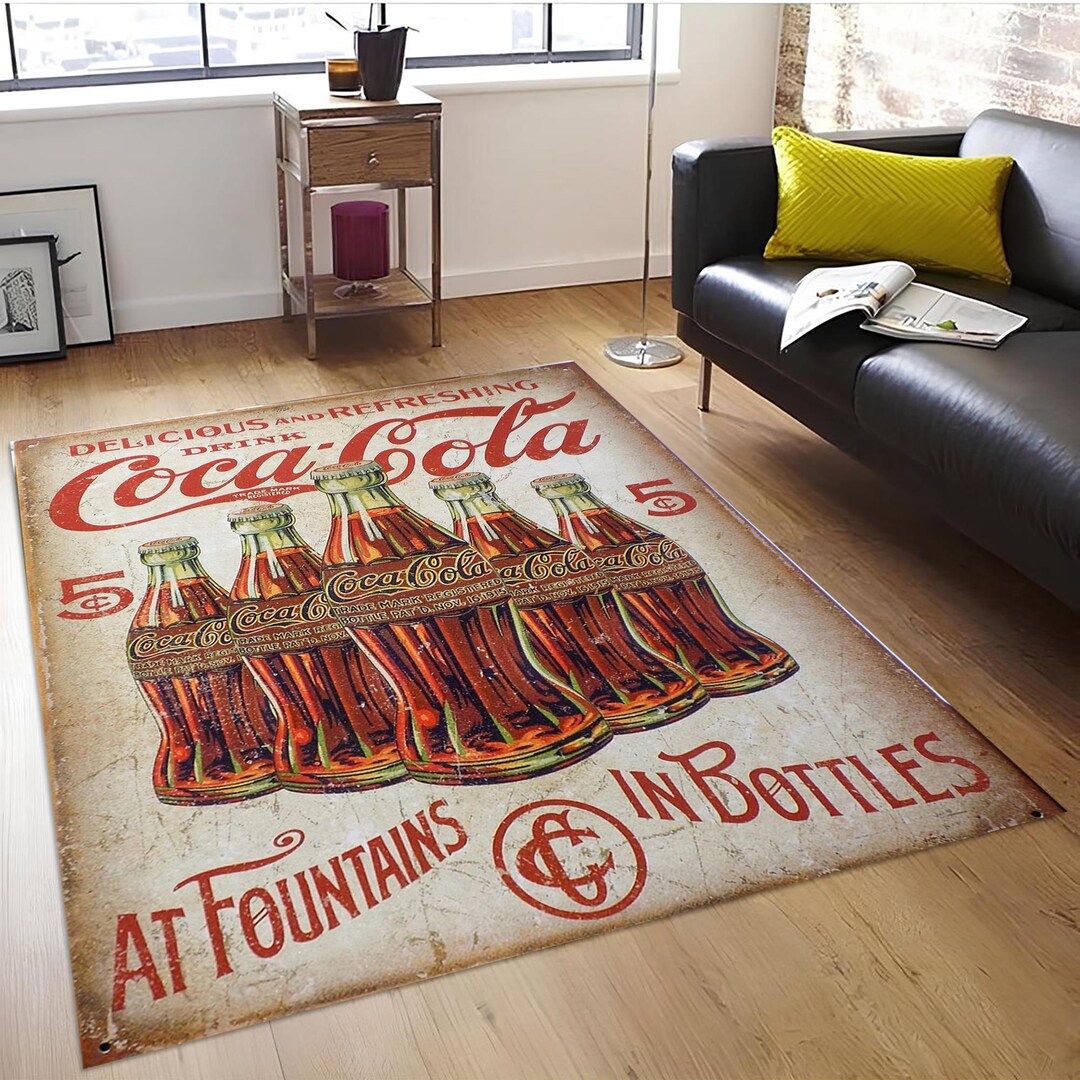 Coca Cola Rug, Coca Cola Retro Rug, Coke Rug, Coke Carpet, Cola Retro ...