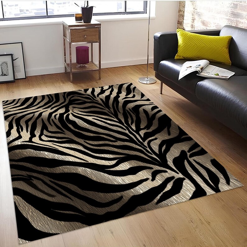 Zebra Print Pattern Rug, Zebra Print Pattern Print Carpet, Zebra Print ...