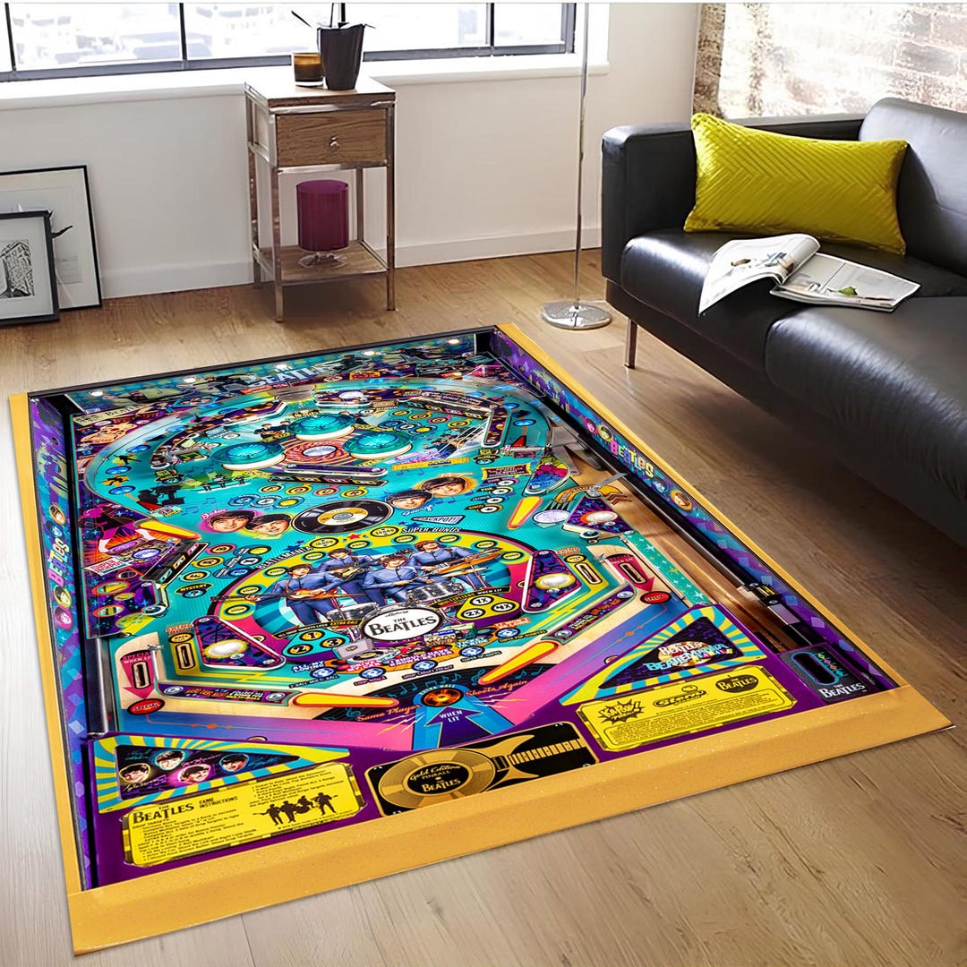 Beatles Pinball Rug,pinball Playfield Rugs, Pinball Rug, Pinball Game ...
