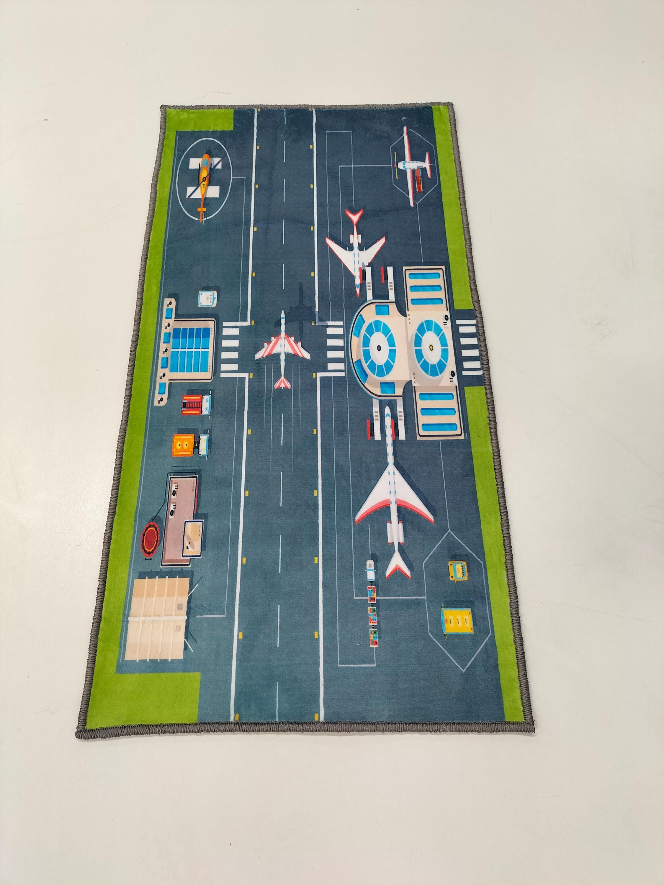 Kids Airplane Runway Rug: Airport Play Mat, Boys Room Decor - Etsy