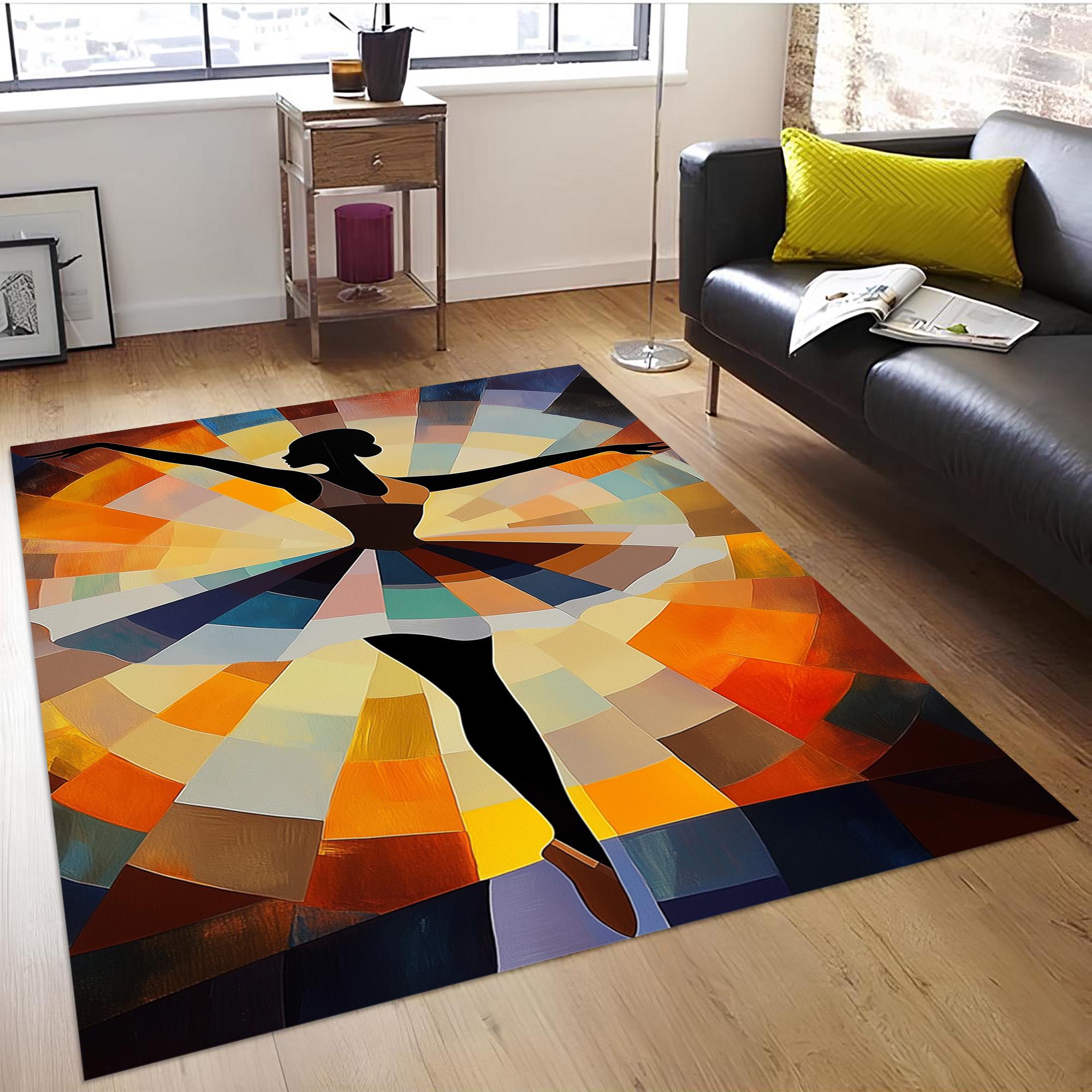 Ballerina Art Rug,dance Floor Mat,home Decor for Ballet Lovers Rug ...