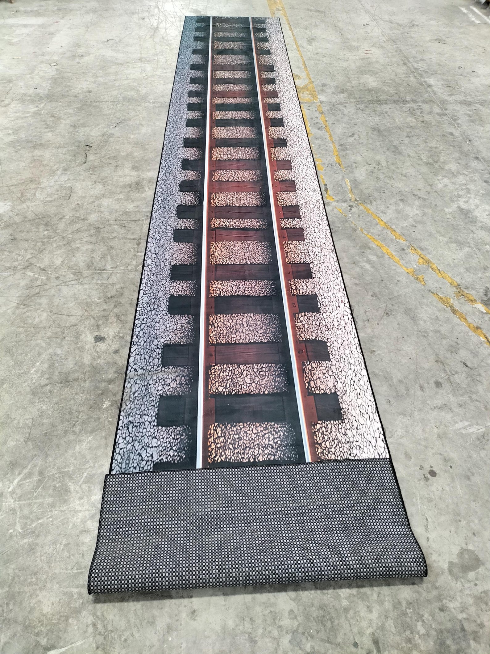 Train Tracks Runner Rug: Kids Playroom Railroad Pattern - Etsy