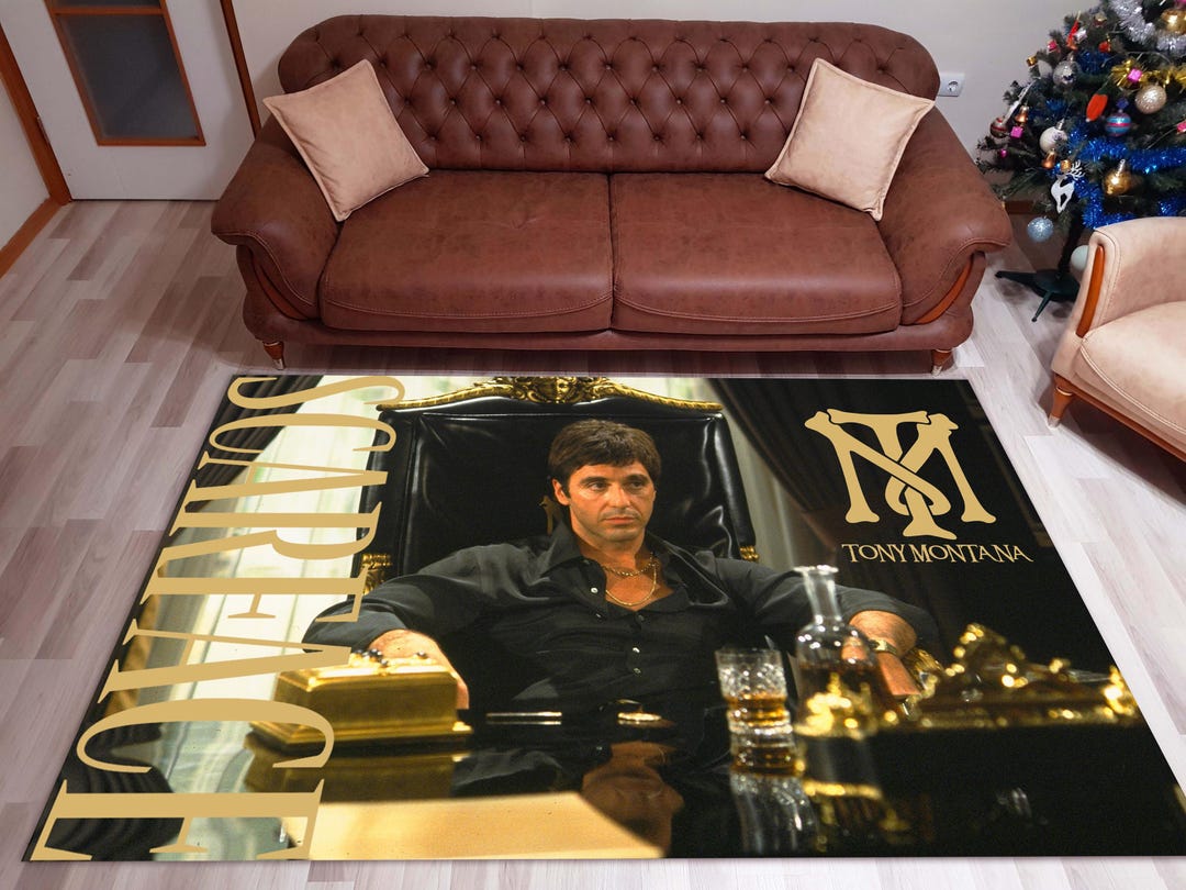 Scarface Rug: Tony Montana Art, Movie Fan Decor - Etsy