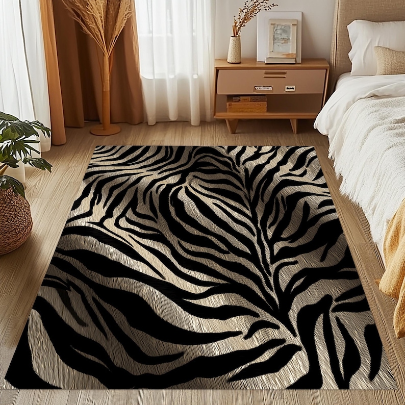 Zebra Print Pattern Rug, Zebra Print Pattern Print Carpet, Zebra Print ...