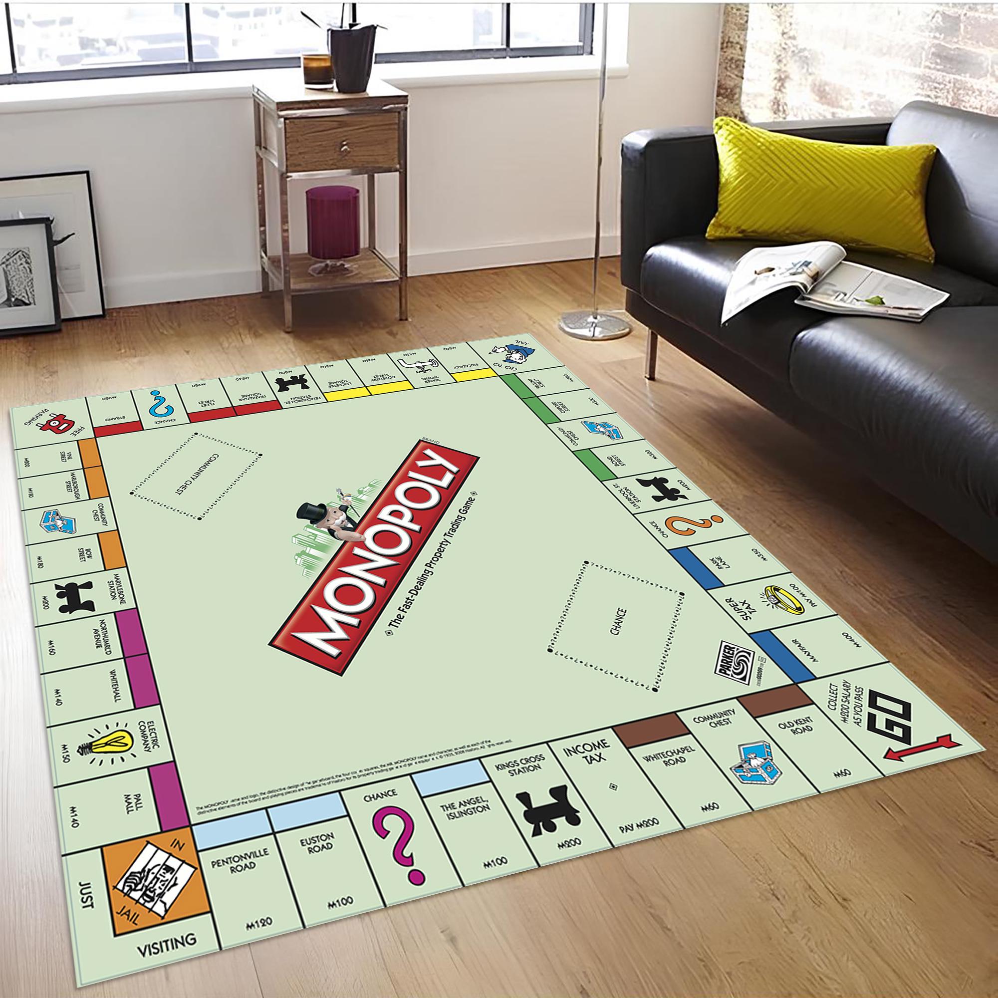Monopoly,monopoly Rug,monopoly Gift Rug,monopoly Game Rug,monopoly Game ...