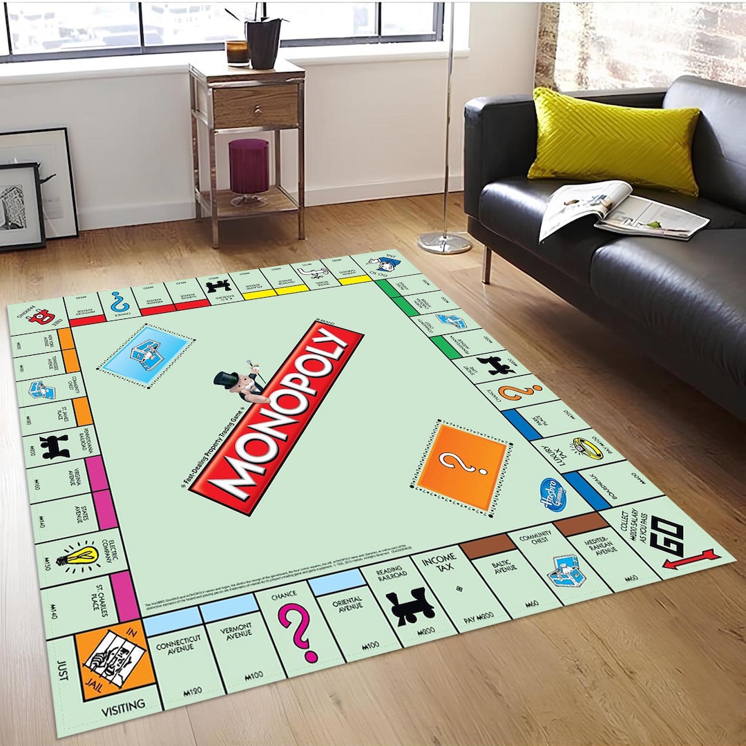 Monopoly Carpet, Monopoly Rug, Monopoly Gift Rug, Monopoly Game Rug ...