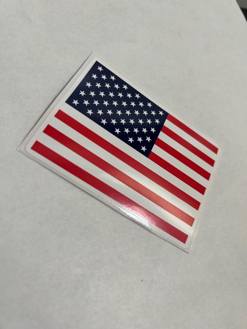 American Flag Sticker, Vinyl Travel Stickers, Flag of the United States ...
