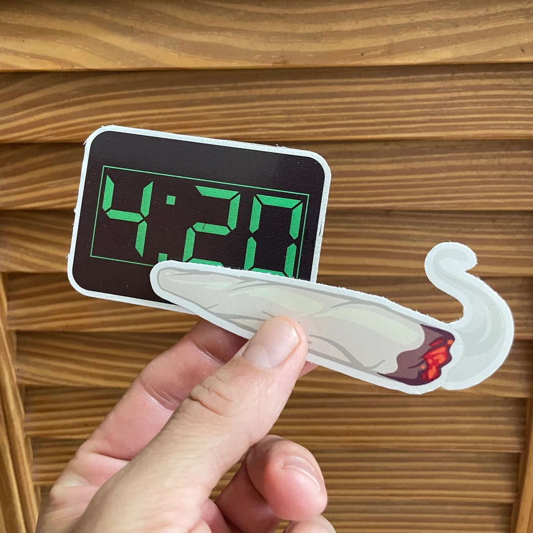 420 Sticker Pack 2 Piece 420 Sticker Set 420 Clock Sticker Joint ...