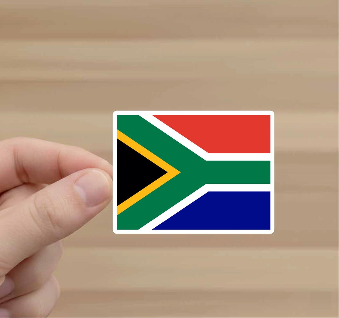 South African Flag Flag Sticker | Flag of South Africa Sticker for ...