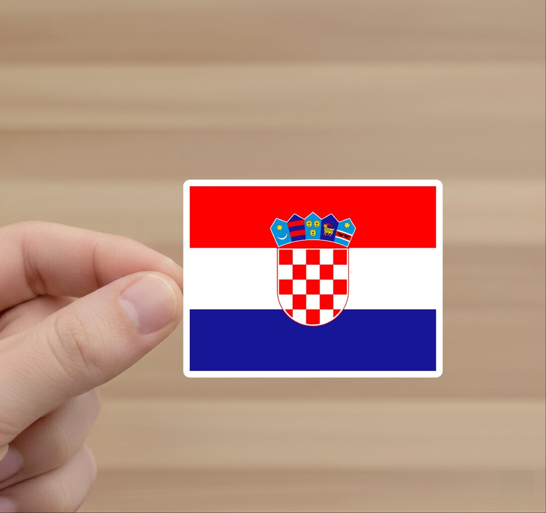 Croatian Flag Sticker | Flag of Croatia Sticker for Water Bottles ...