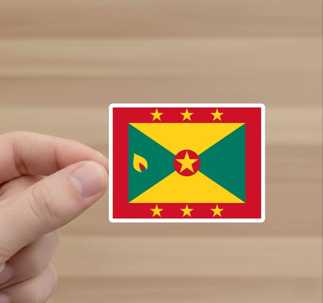 Grenadan Flag | Flag of Grenada Sticker for Water Bottles, Toolboxes ...