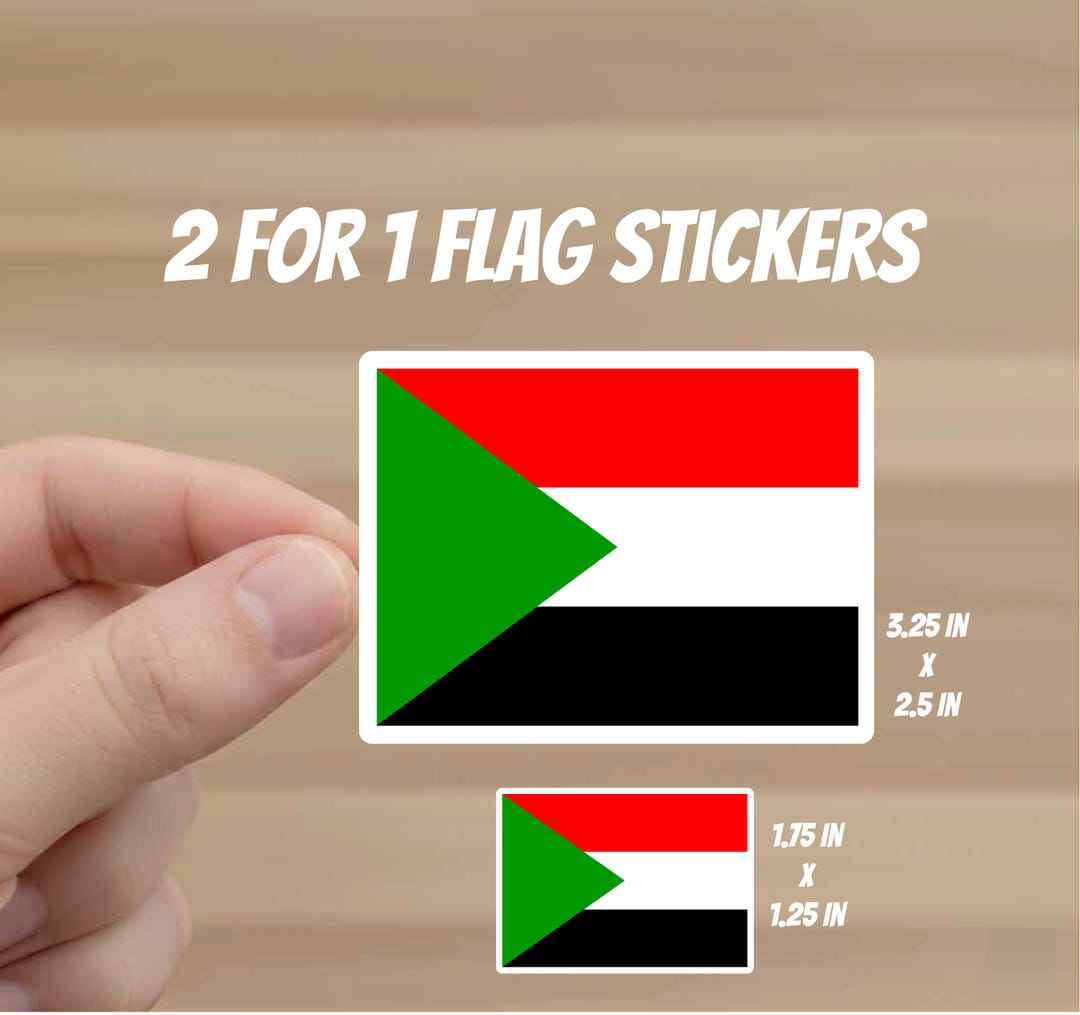 Sudan Flag Stickers | 2-piece Decal Set (various Sizes) - Etsy