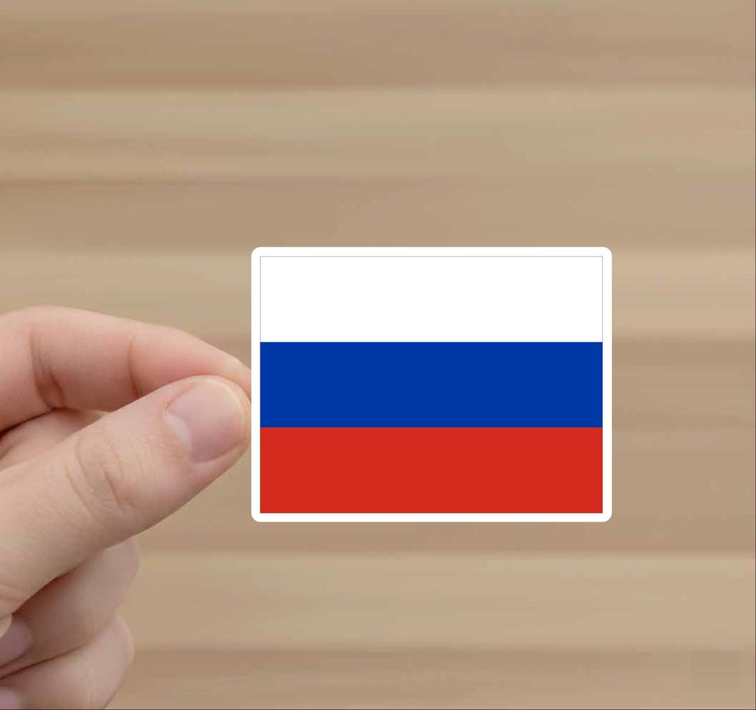 Russian Flag Sticker | Flag of Russia Sticker for Water Bottles ...
