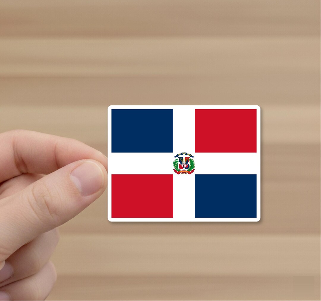 Dominican Republic Flag Sticker | Flag of Dominican Republic Sticker ...