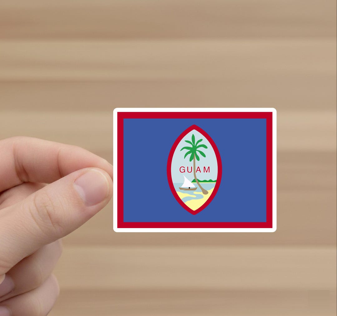 Guam Flag Sticker | Flag of Guam Sticker for Water Bottles, Toolboxes ...