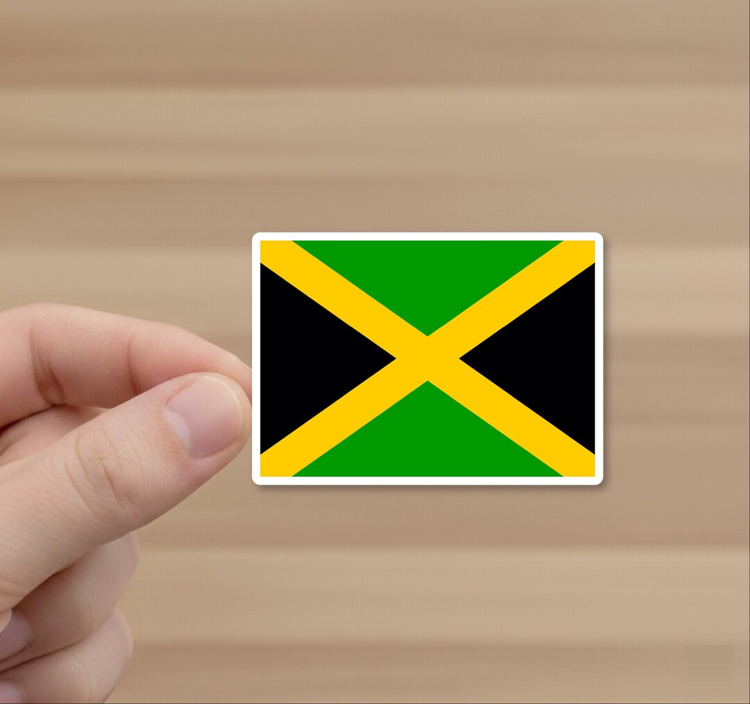 Jamaican Flag Sticker | Flag of Jamaica Sticker for Water Bottles ...