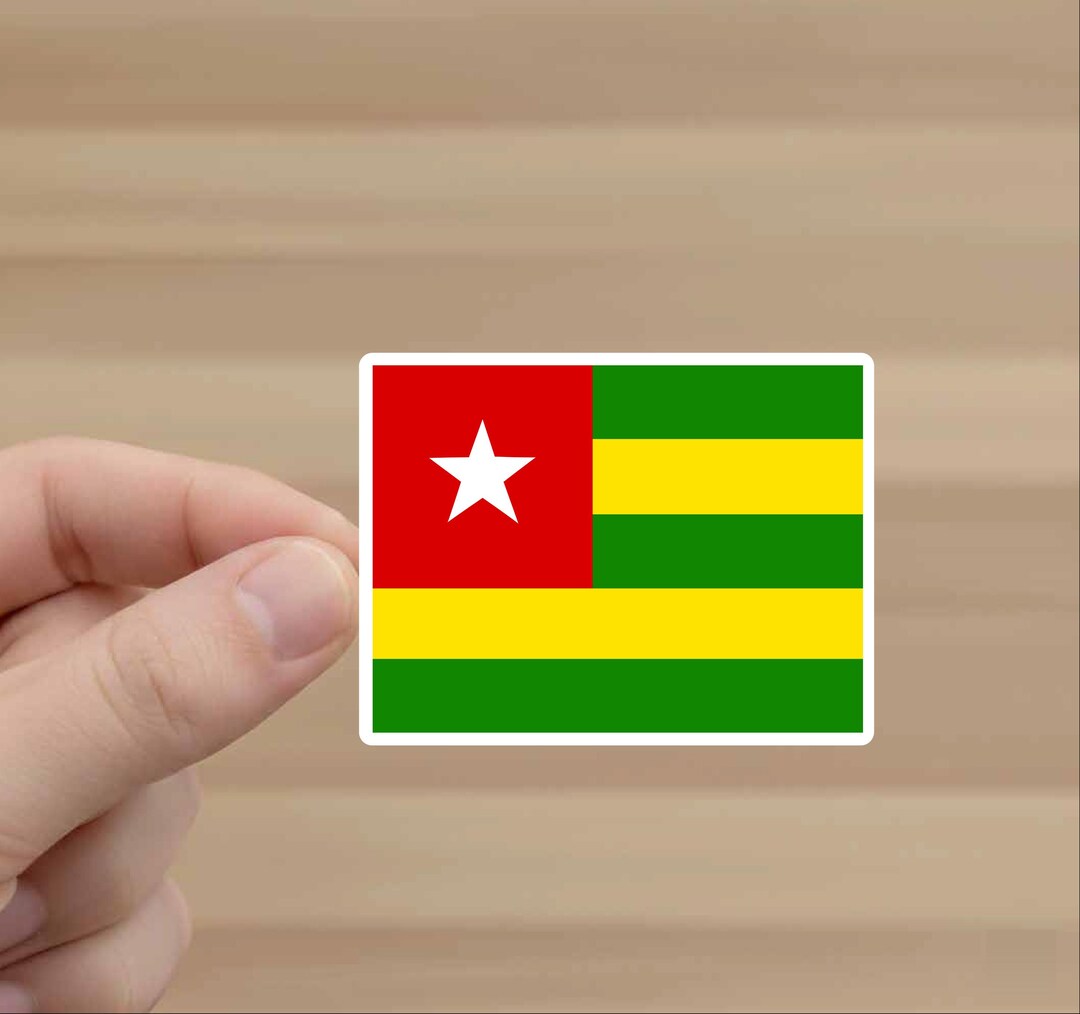 Togo Flag Sticker | Flag of Togo Sticker for Water Bottles, Laptops ...