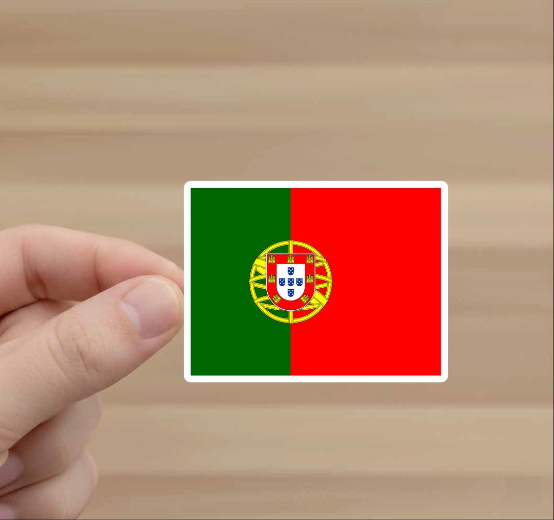 Portugal Flag Sticker | Flag of Portugal Sticker for Water Bottles ...