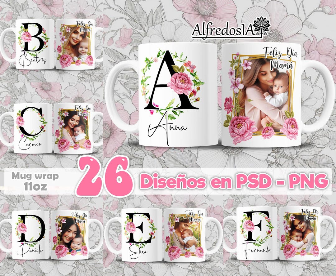 26 Mother's Day ABC Designs, 26 PSD - PNG Designs, Digital Designs, 11 ...