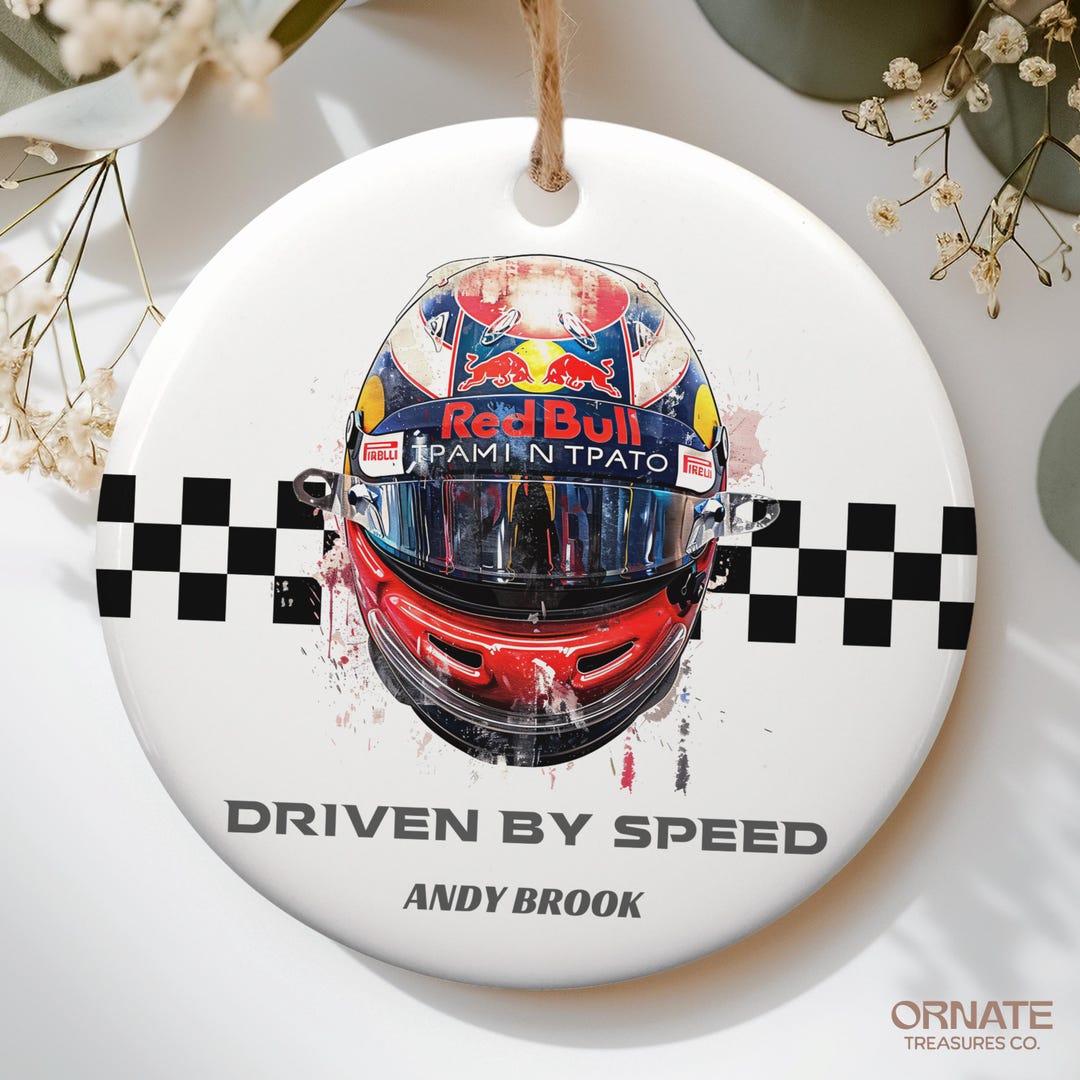 F1 Racing Helmet Ornament Custom Formula 1 Christmas Keepsake for ...
