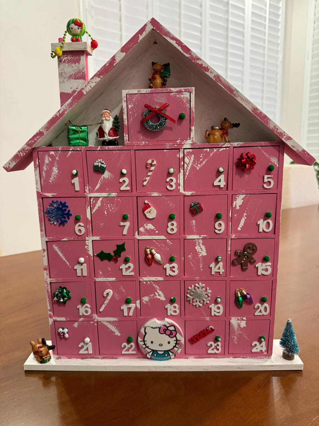 Advent Calendar, Hello Kitty, Christmas, Hand Painted, Custom, Girl ...