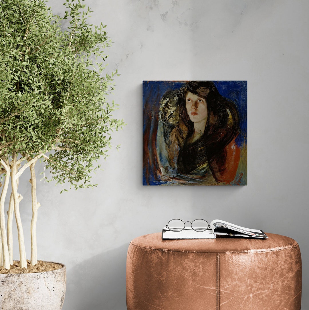 Portrait Painting, Canvas Print, Altered Art, Classical Vintage ...