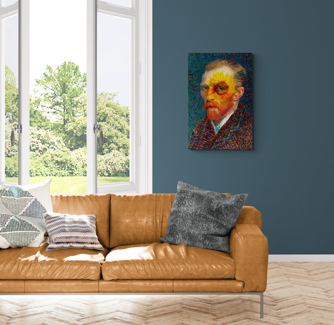 Portrait Painting, Van Gogh Altered Art, Canvas Print, Colorful ...
