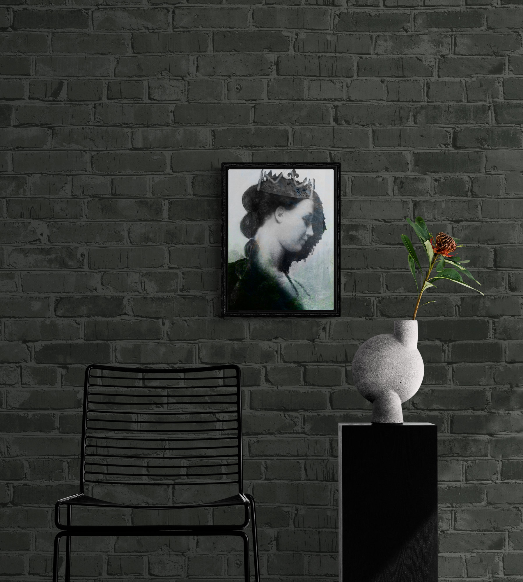 Classical Portrait, Altered Famous Art, Printed on Enhanced Matte Paper ...