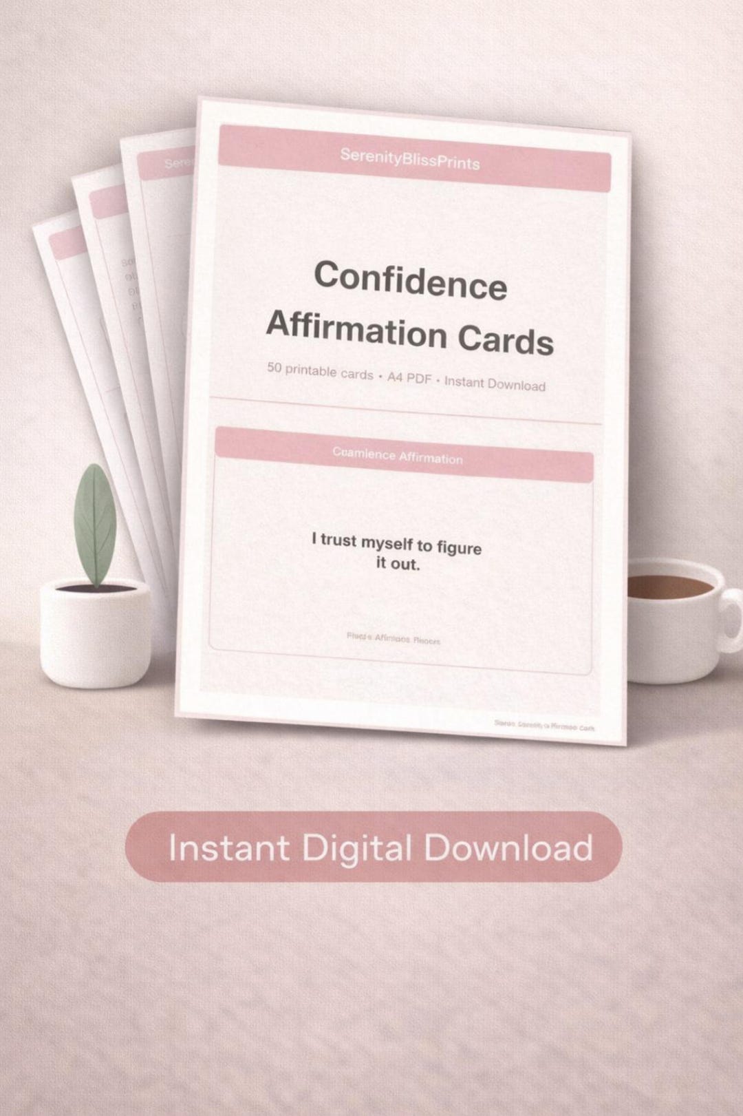 Confidence Affirmation Cards Printable A4 | 50 Positive Affirmations ...