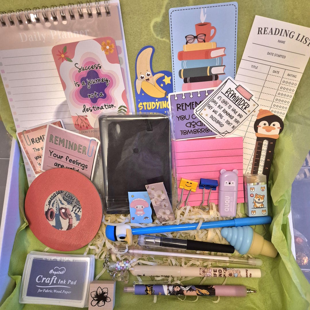 Bookworm Mystery Box 10 Items Stationery & Reading Accessories Gift Set ...