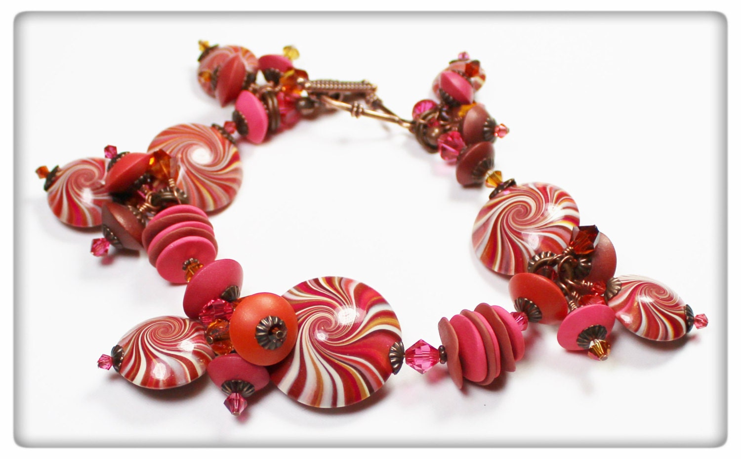Bracelet Jewelry Handmade Beaded Cha Cha Polymer Clay - Etsy