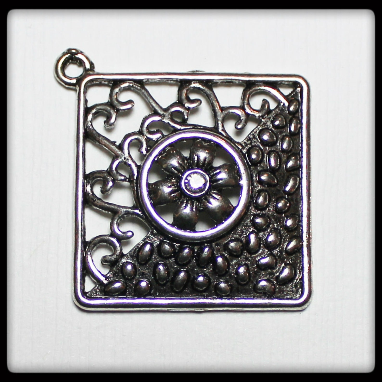 Jewelry Supplies... Eight Pieces Square Charms Diamond Charm - Etsy