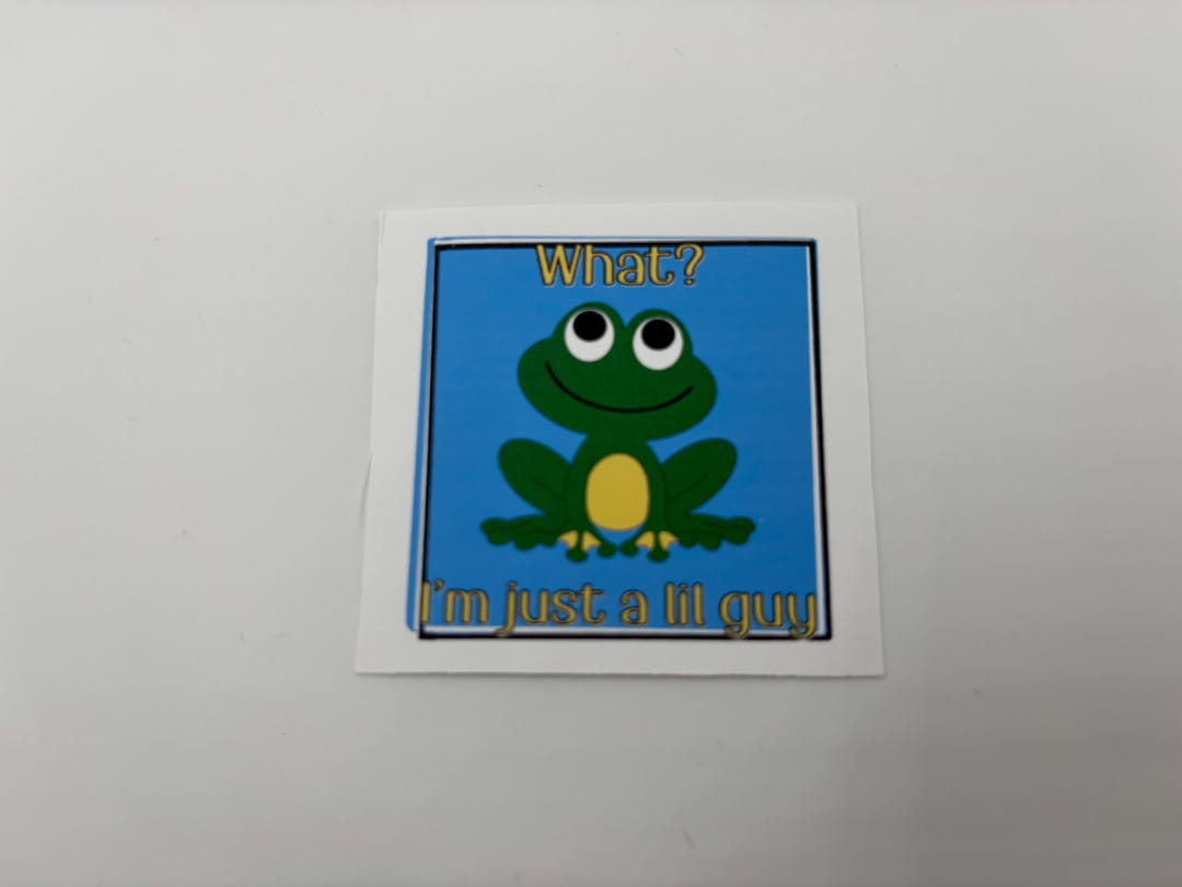 Just a Lil Guy Frog Sticker - Etsy