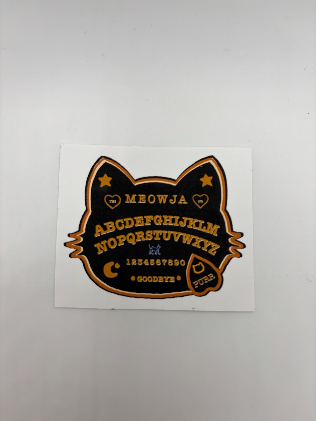Meowja Board Cat Shaped Ouija Board Sticker - Etsy