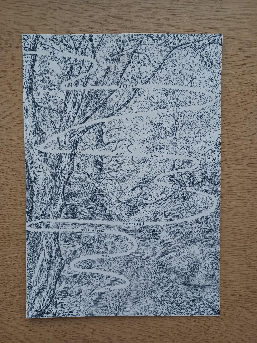 Original Landscape Drawing Using Fineliner Pen on Paper - Etsy