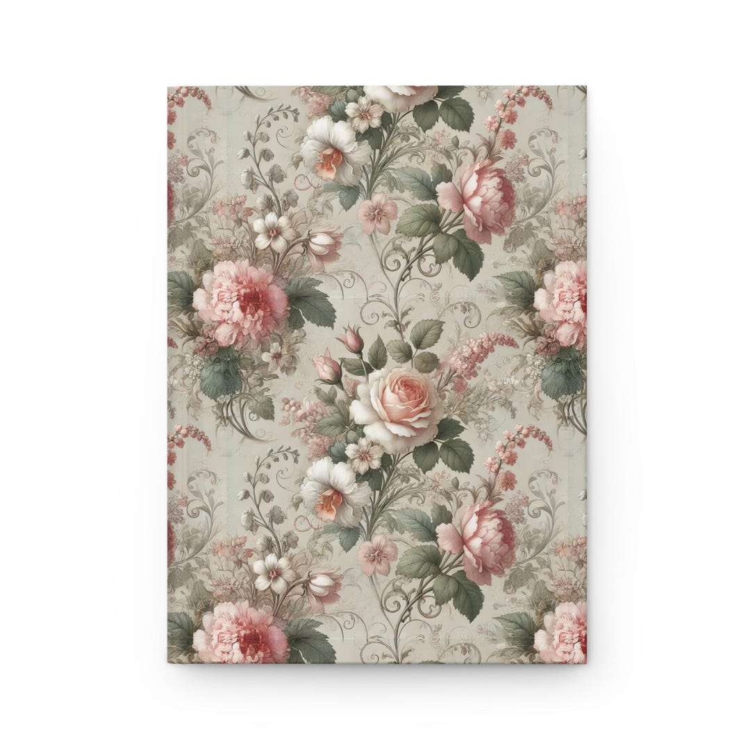 Floral Journal, Vintage Hardcover Journal Matte, Notebook for School ...
