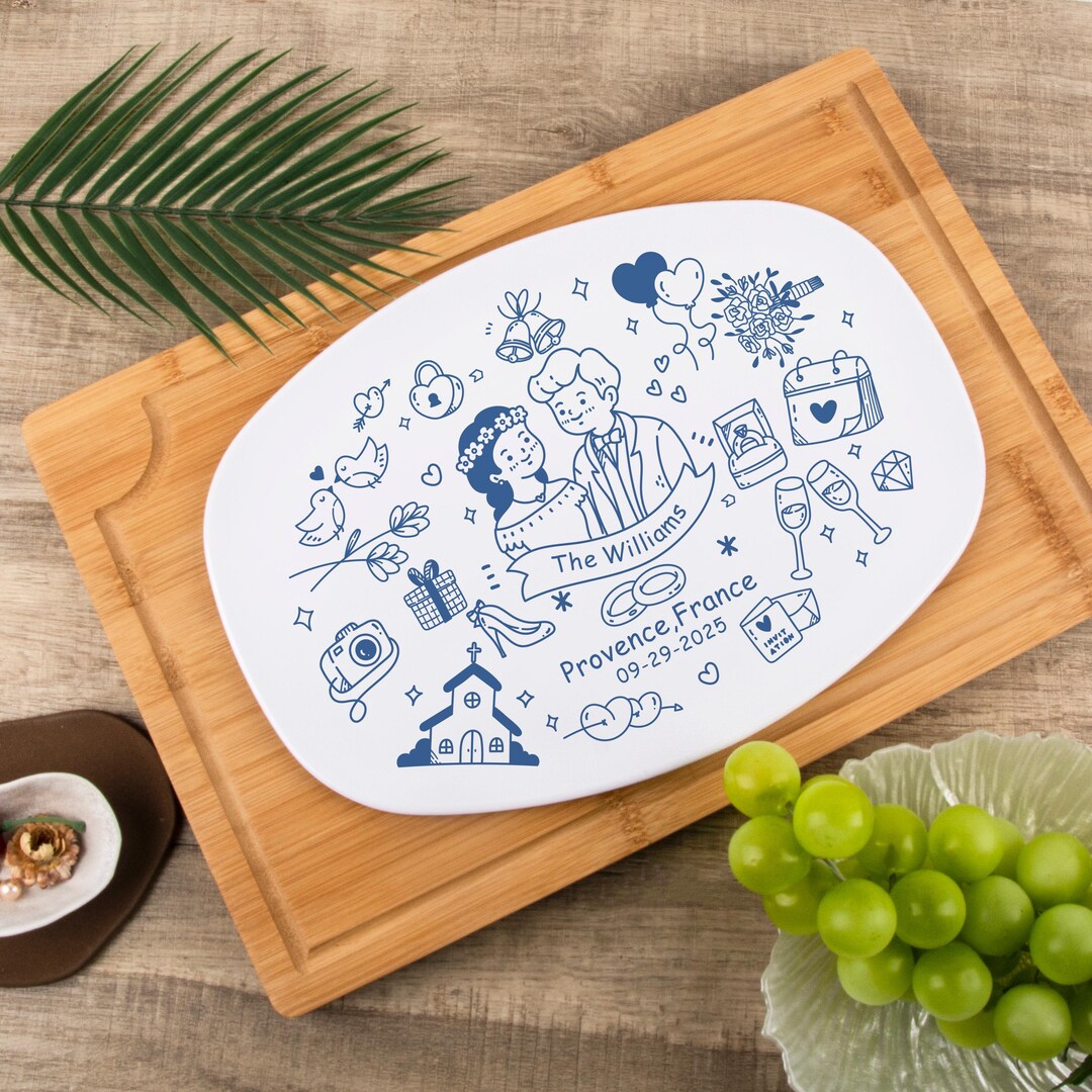 Custom Wedding Platter, Custom Platter With Names, Wedding Date ...