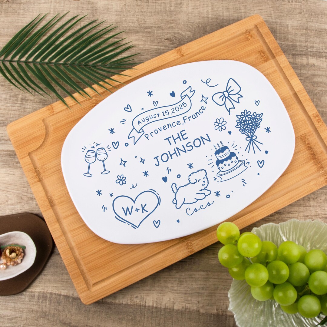 Personalized Wedding Platter, Custom Bridal Gift With Names, Date ...