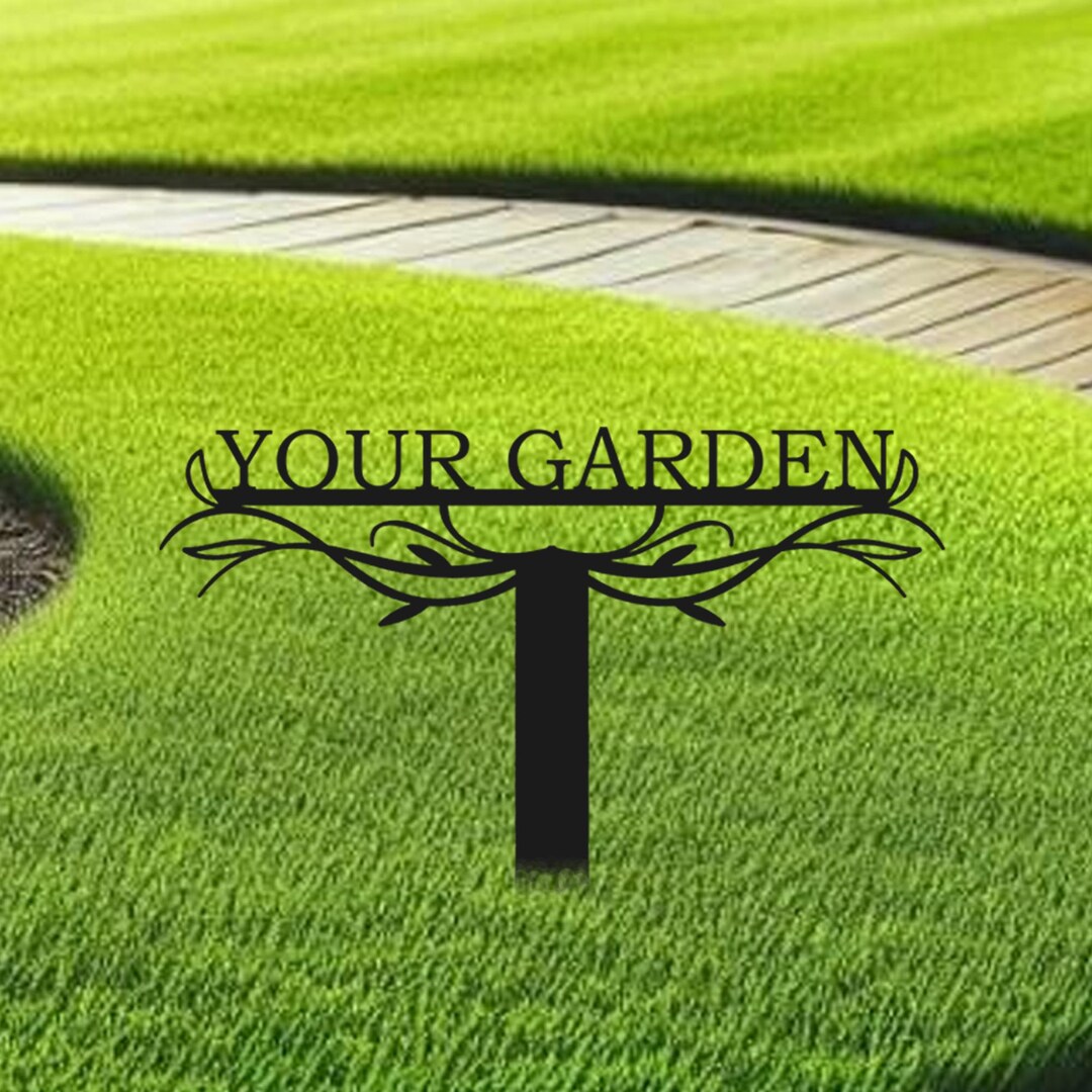 Custom Metal Garden Stake,custom Garden Name Stakes,garden Marker ...