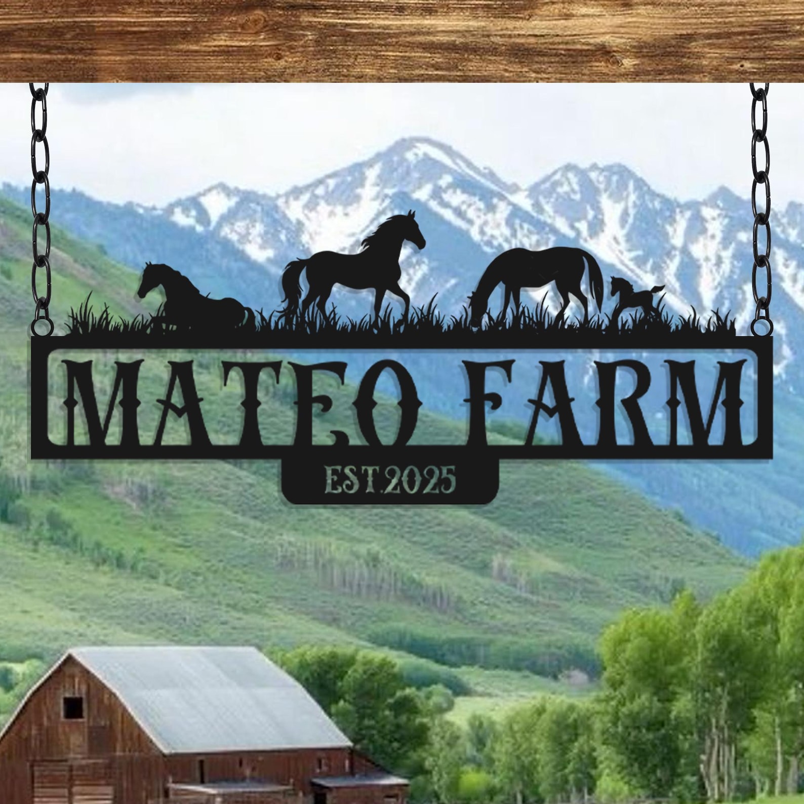 Custom Metal Farm Sign,huge Farm Metal Sign, Farm Wall Art,farmhouse ...