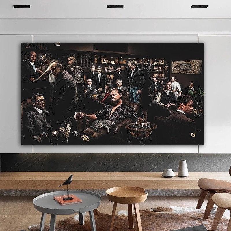 Movie Character the Wolf of Wall Street Godfather Ganster Party Art ...