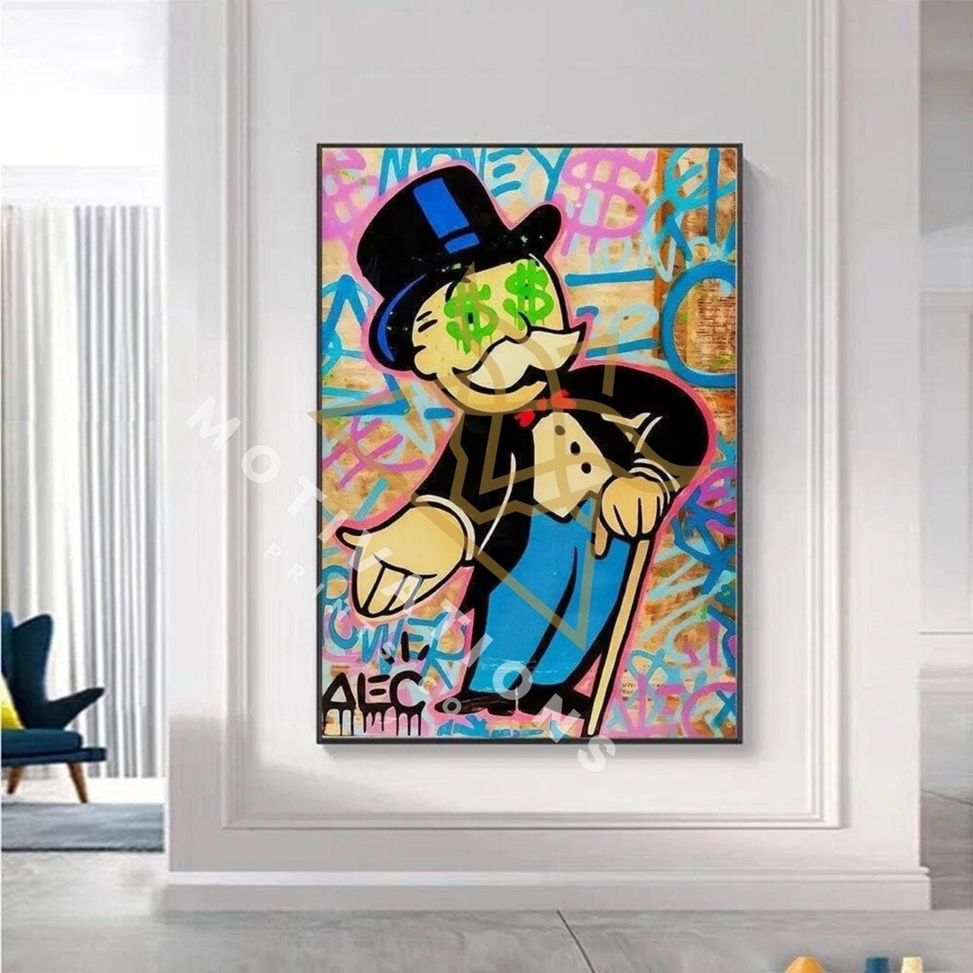 Alec Monopoly Graffiti Art Canvas Paintings on the Wall Art Posters and ...