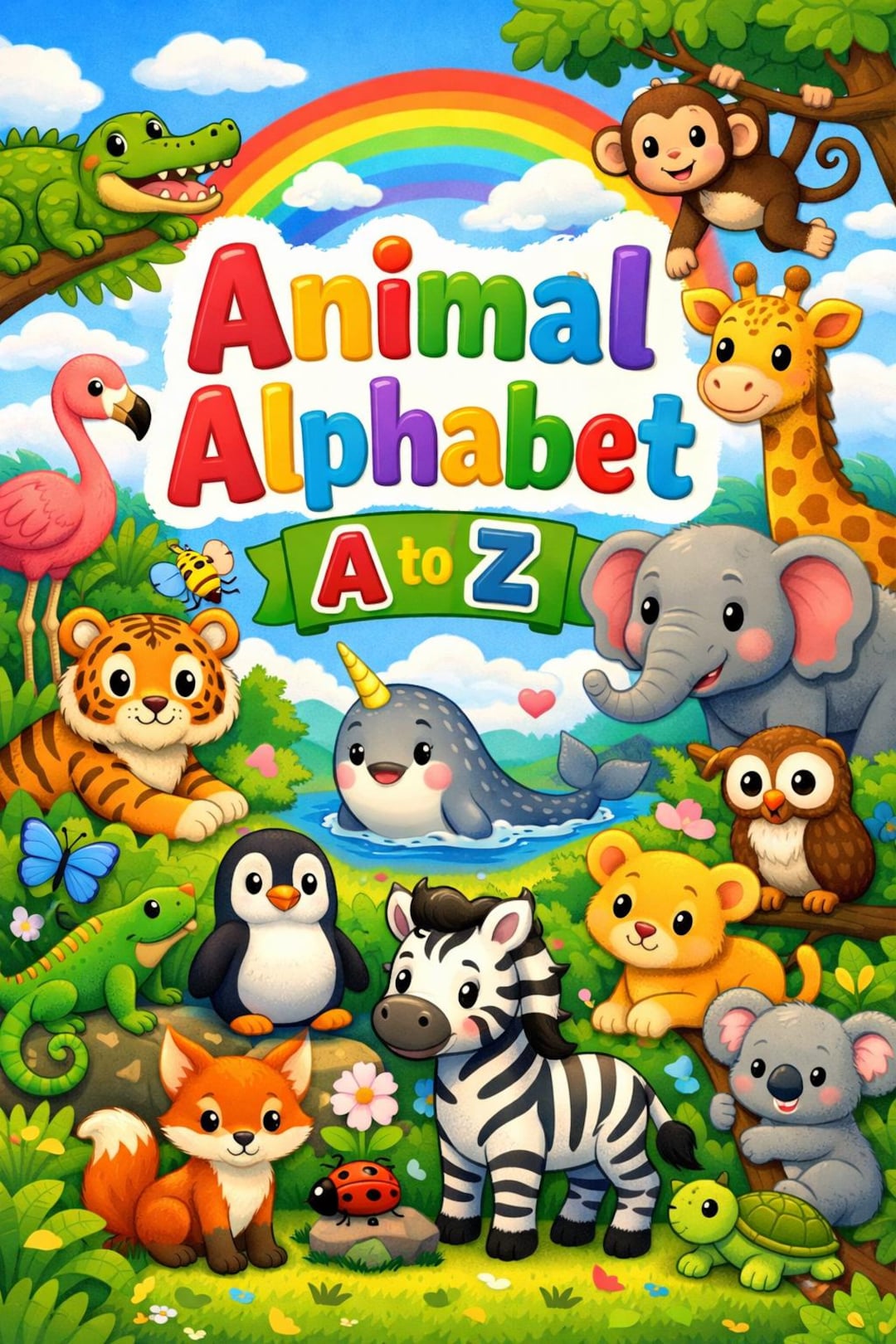 Libro del alfabeto de animales: ABC educativo, aprendizaje para niños ...